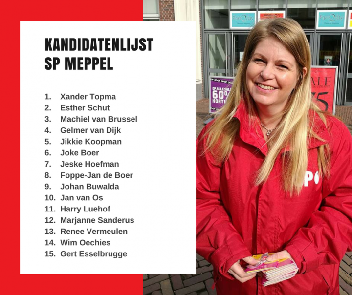 Xander Topma voert Meppeler SP-lijst aan :: SP Meppel Xander Topma voert Meppeler SP-lijst aan :: SP Meppel